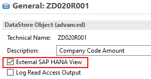 External HANA Views - Generating external HANA views from BW objects